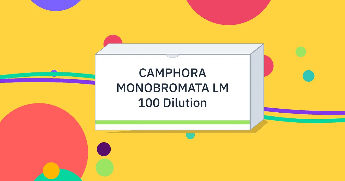 Symbolbild: Packung mit der Aufschrift CAMPHORA MONOBROMATA LM 100 Dilution (PZN 13412336) – Verfügbarkeit und Bezug in Apotheken in Frankfurt am Main