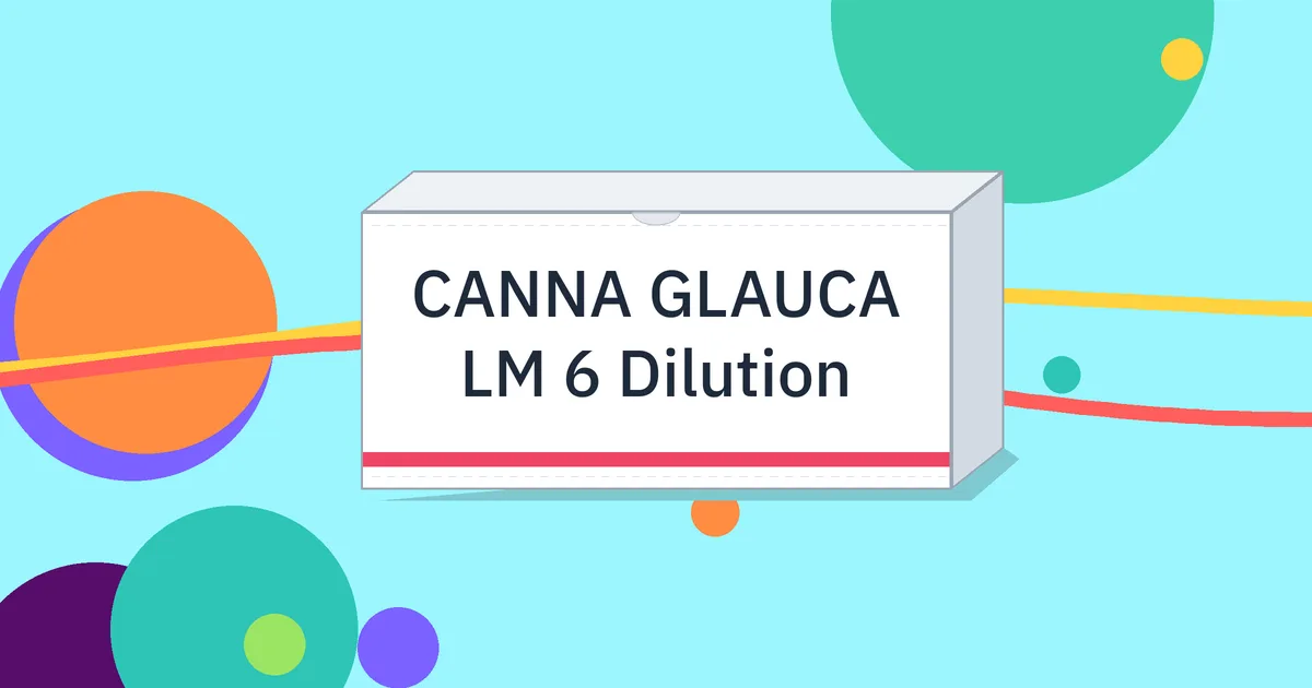 Symbolbild: Packung mit der Aufschrift CANNA GLAUCA LM 6 Dilution (PZN 13412916) – Verfügbarkeit und Bezug in Apotheken in Frankfurt am Main