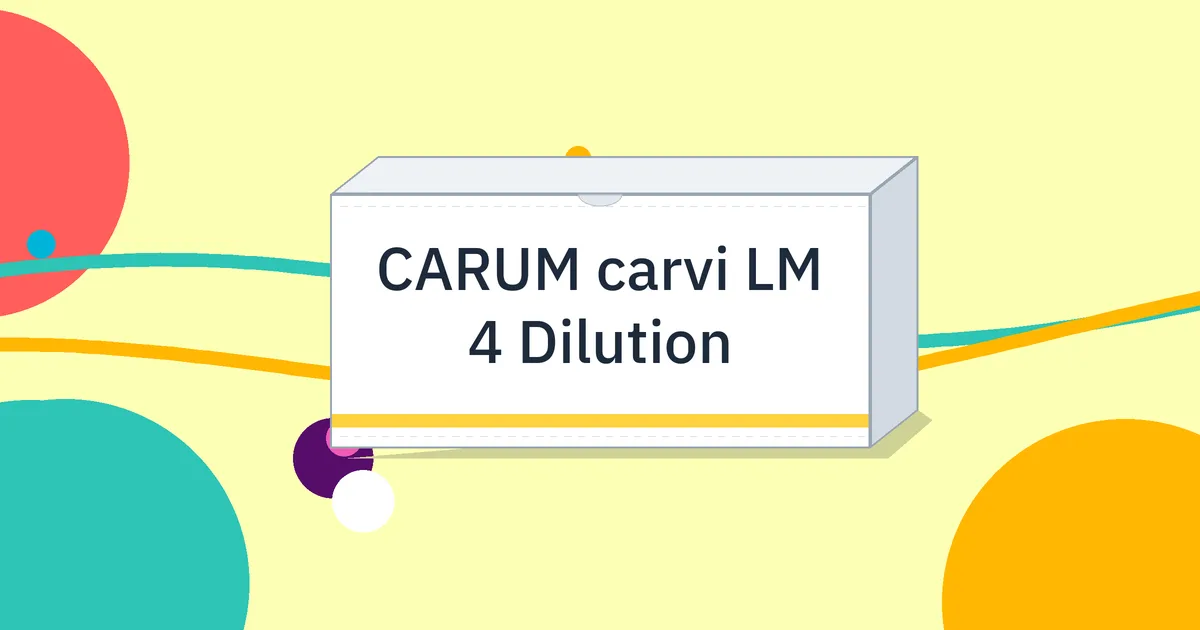 Symbolbild: Packung mit der Aufschrift CARUM carvi LM 4 Dilution (PZN 12811092) – Verfügbarkeit und Bezug in Apotheken in Frankfurt am Main