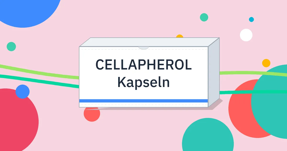 Symbolbild: Packung mit der Aufschrift CELLAPHEROL Kapseln (PZN 04773928) – Verfügbarkeit und Bezug in Apotheken in Frankfurt am Main
