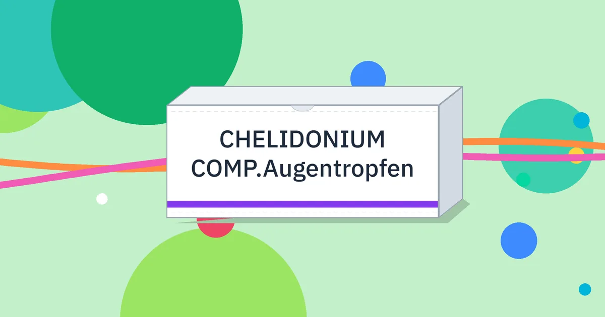 Symbolbild: Packung mit der Aufschrift CHELIDONIUM COMP.Augentropfen (PZN 01448027) – Verfügbarkeit und Bezug in Apotheken in Frankfurt am Main