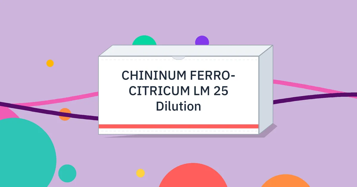 Symbolbild: Packung mit der Aufschrift CHININUM FERRO-CITRICUM LM 25 Dilution (PZN 13442395) – Verfügbarkeit und Bezug in Apotheken in Frankfurt am Main