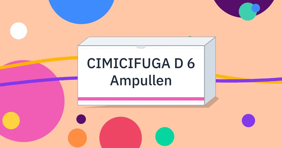 Symbolbild: Packung mit der Aufschrift CIMICIFUGA D 6 Ampullen (PZN 11705258) – Verfügbarkeit und Bezug in Apotheken in Frankfurt am Main