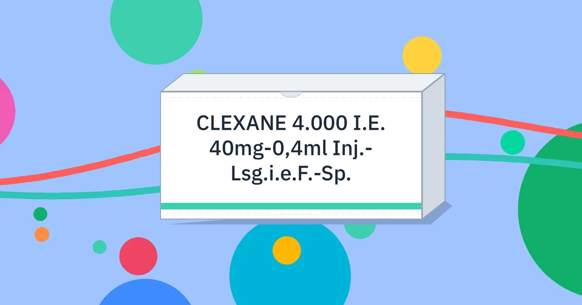 Symbolbild: Packung mit der Aufschrift CLEXANE 4.000 I.E. 40mg-0,4ml Inj.-Lsg.i.e.F.-Sp. (PZN 00264182) – Verfügbarkeit und Bezug in Apotheken in Frankfurt am Main