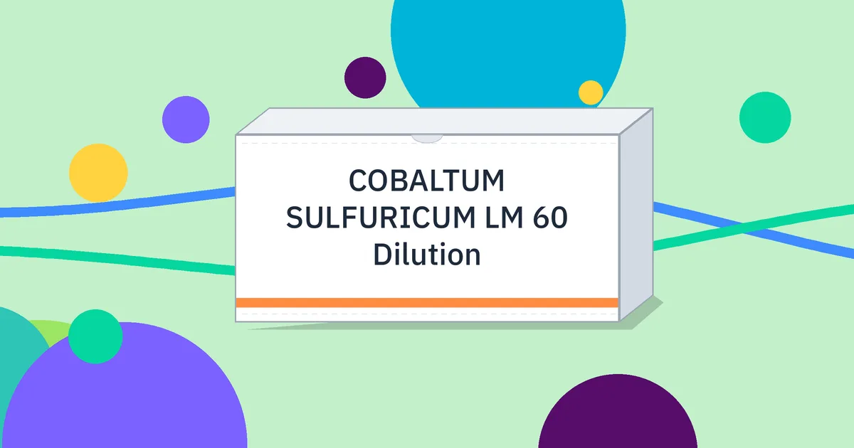 Symbolbild: Packung mit der Aufschrift COBALTUM SULFURICUM LM 60 Dilution (PZN 12824798) – Verfügbarkeit und Bezug in Apotheken in Frankfurt am Main