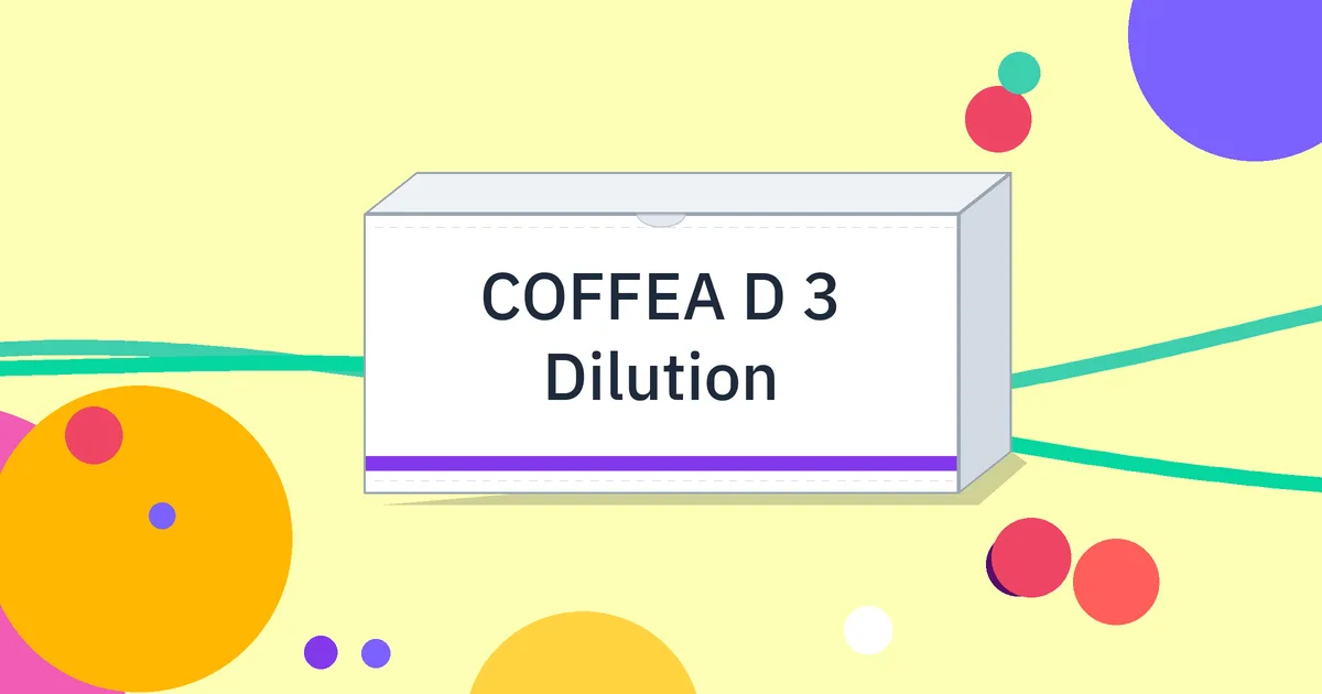 Symbolbild: Packung mit der Aufschrift COFFEA D 3 Dilution (PZN 02112996) – Verfügbarkeit und Bezug in Apotheken in Frankfurt am Main