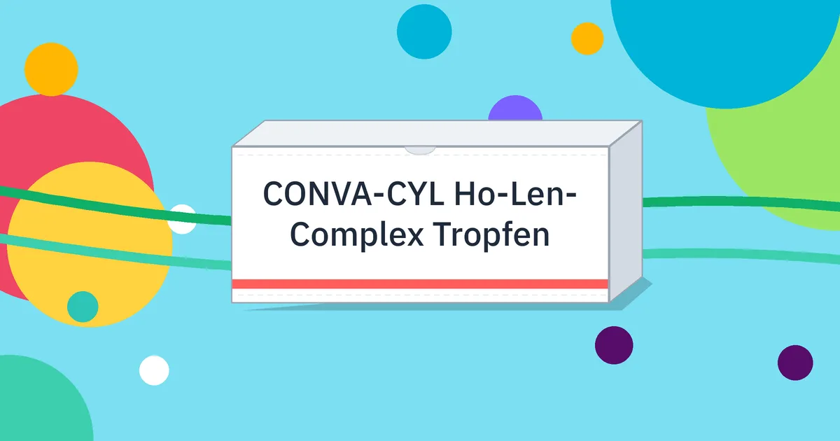 Symbolbild: Packung mit der Aufschrift CONVA-CYL Ho-Len-Complex Tropfen (PZN 02371628) – Verfügbarkeit und Bezug in Apotheken in Frankfurt am Main