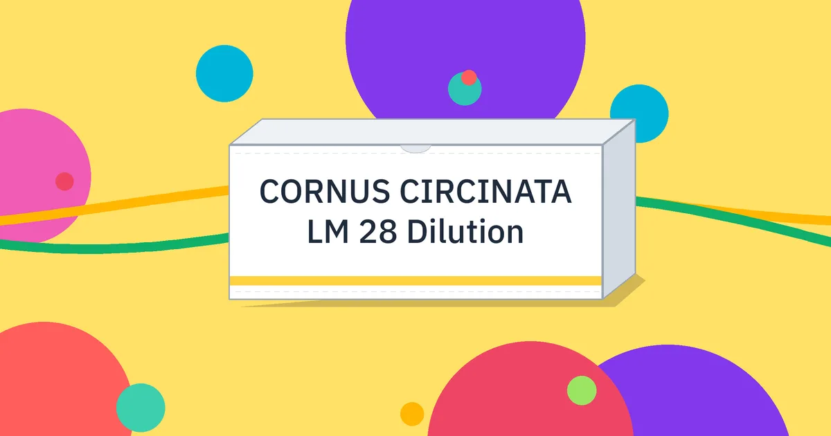 Symbolbild: Packung mit der Aufschrift CORNUS CIRCINATA LM 28 Dilution (PZN 13452324) – Verfügbarkeit und Bezug in Apotheken in Frankfurt am Main