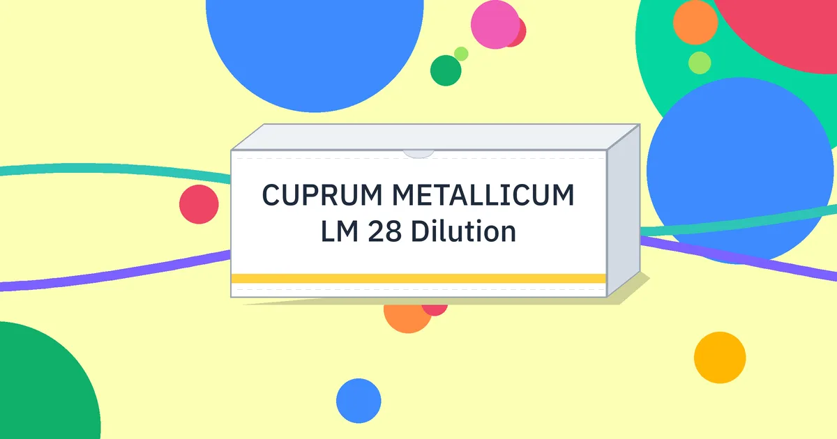 Symbolbild: Packung mit der Aufschrift CUPRUM METALLICUM LM 28 Dilution (PZN 12838323) – Verfügbarkeit und Bezug in Apotheken in Frankfurt am Main