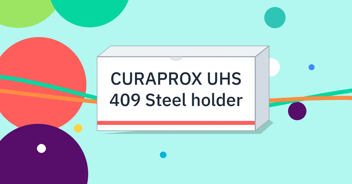 Symbolbild: Packung mit der Aufschrift CURAPROX UHS 409 Steel holder (PZN 19828670) – Verfügbarkeit und Bezug in Apotheken in Frankfurt am Main