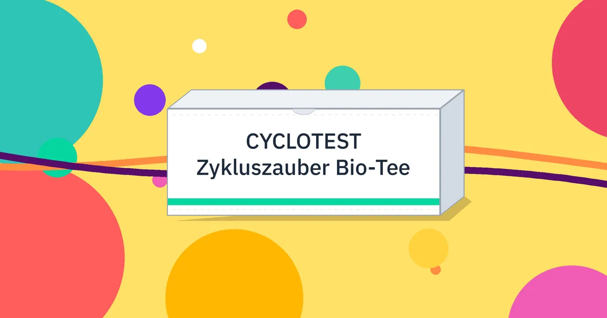 Symbolbild: Packung mit der Aufschrift CYCLOTEST Zykluszauber Bio-Tee (PZN 10314202) – Verfügbarkeit und Bezug in Apotheken in Frankfurt am Main