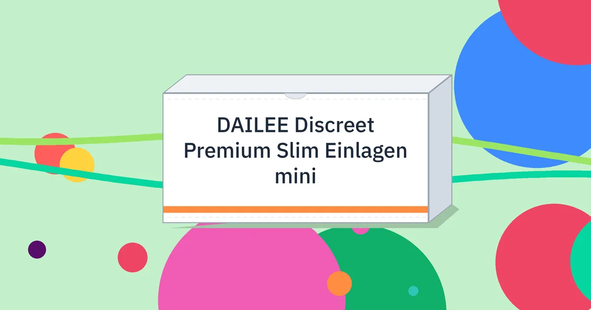 Symbolbild: Packung mit der Aufschrift DAILEE Discreet Premium Slim Einlagen mini (PZN 19911023) – Verfügbarkeit und Bezug in Apotheken in Frankfurt am Main