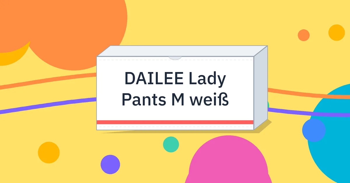 Symbolbild: Packung mit der Aufschrift DAILEE Lady Pants M weiß (PZN 16850746) – Verfügbarkeit und Bezug in Apotheken in Frankfurt am Main