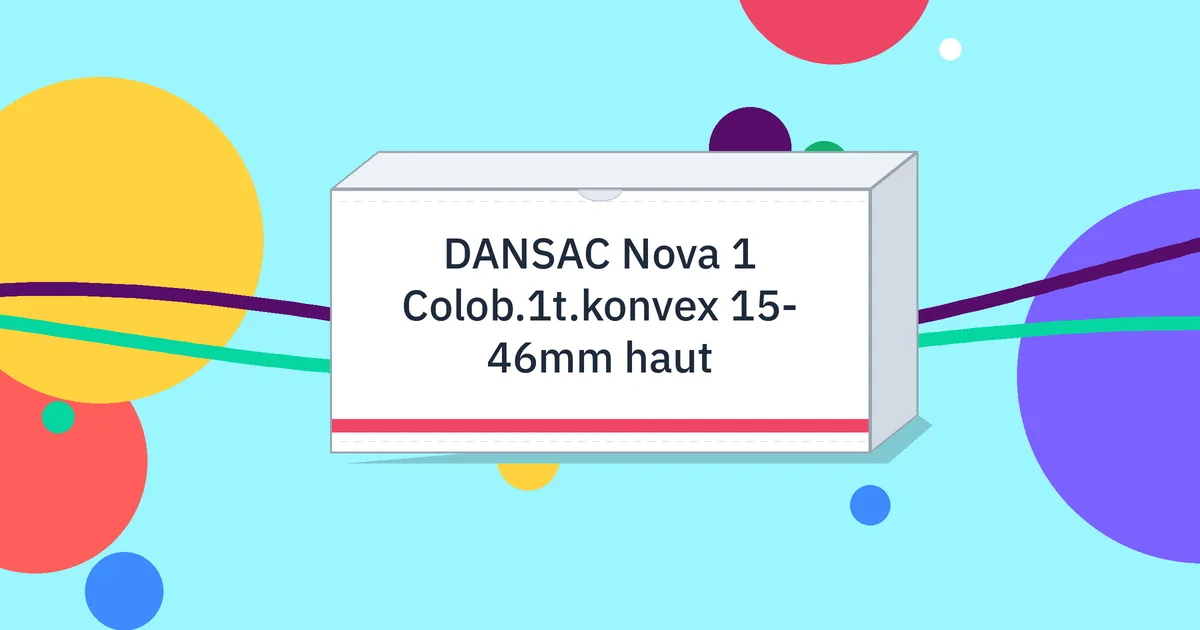Symbolbild: Packung mit der Aufschrift DANSAC Nova 1 Colob.1t.konvex 15-46mm haut (PZN 03754981) – Verfügbarkeit und Bezug in Apotheken in Frankfurt am Main