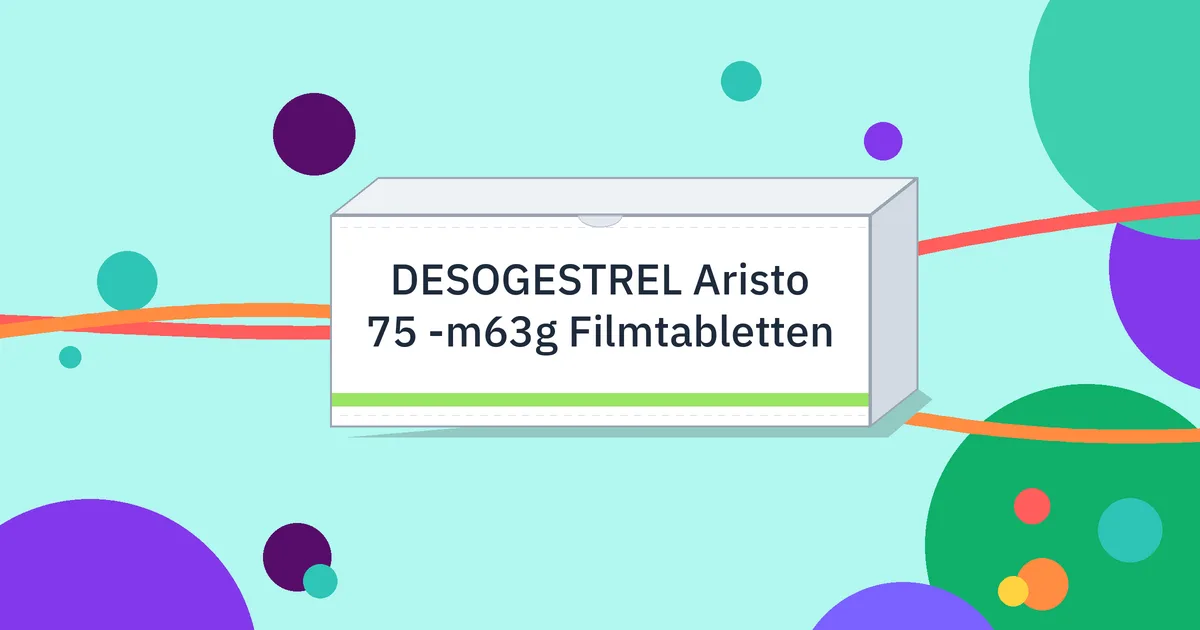 Symbolbild: Packung mit der Aufschrift DESOGESTREL Aristo 75 -m63g Filmtabletten (PZN 09929105) – Verfügbarkeit und Bezug in Apotheken in Frankfurt am Main