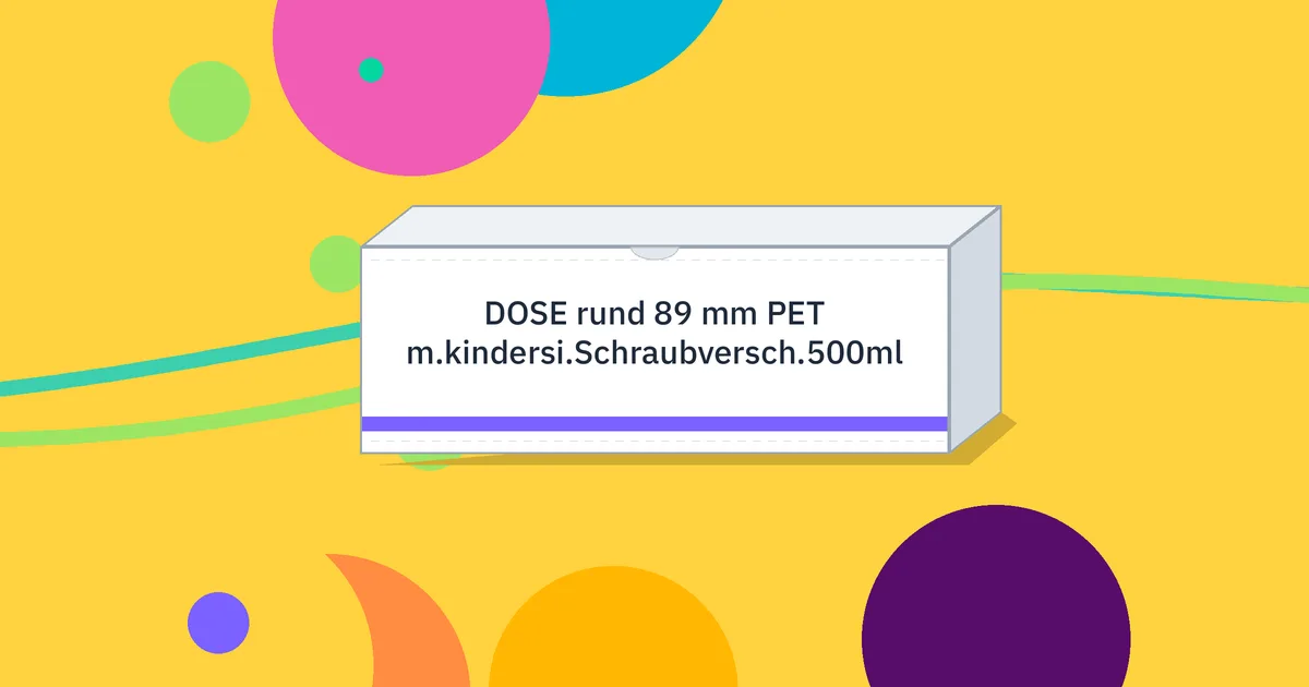 Symbolbild: Packung mit der Aufschrift DOSE rund 89 mm PET m.kindersi.Schraubversch.500ml (PZN 17543265) – Verfügbarkeit und Bezug in Apotheken in Frankfurt am Main