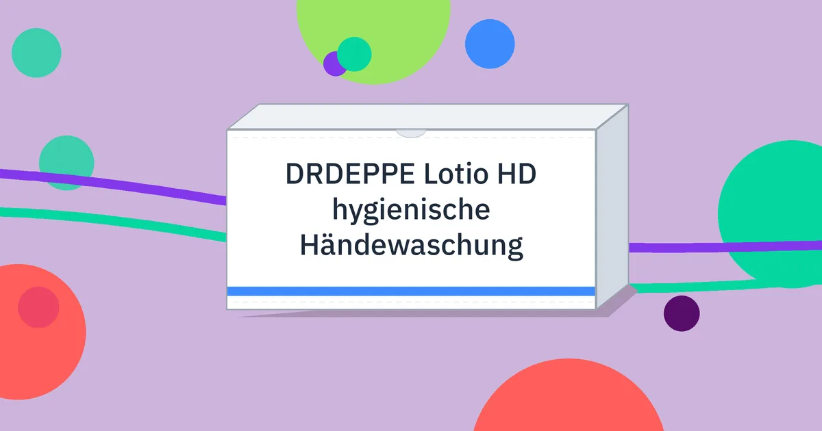 Symbolbild: Packung mit der Aufschrift DRDEPPE Lotio HD hygienische Händewaschung (PZN 18311539) – Verfügbarkeit und Bezug in Apotheken in Frankfurt am Main