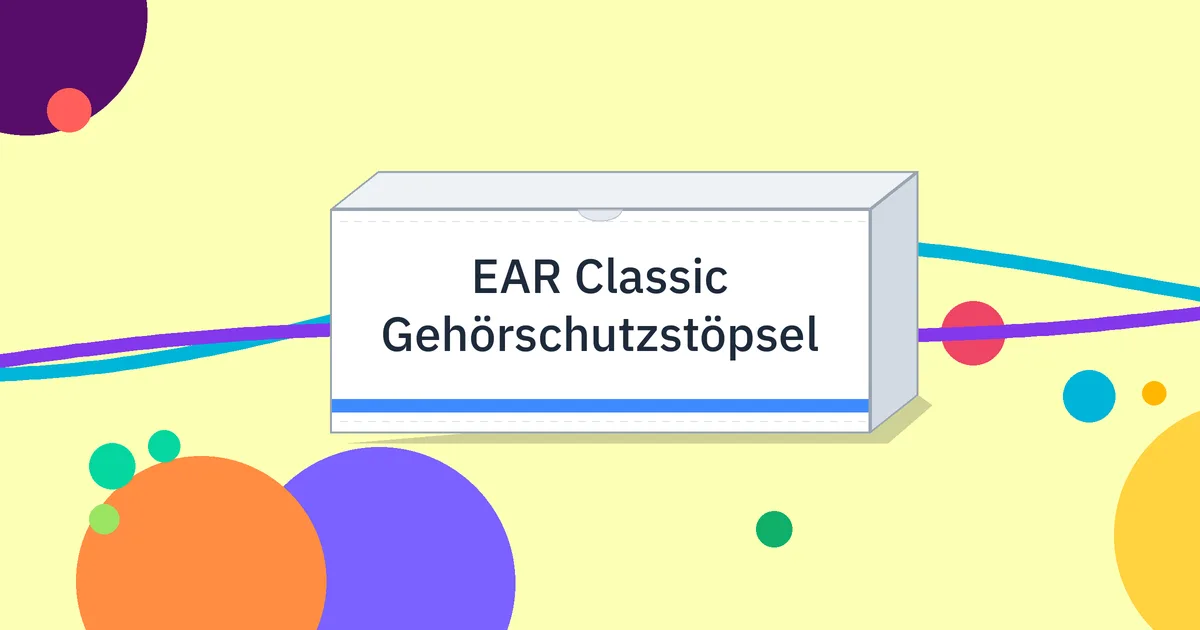 Symbolbild: Packung mit der Aufschrift EAR Classic Gehörschutzstöpsel (PZN 01662192) – Verfügbarkeit und Bezug in Apotheken in Frankfurt am Main