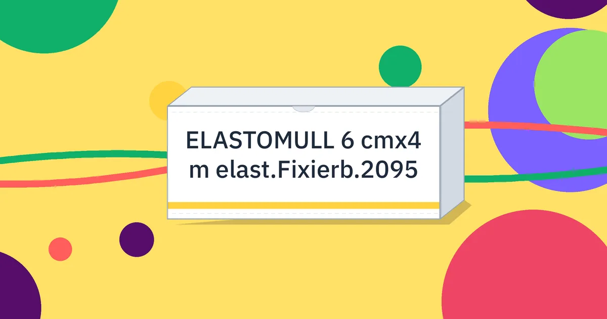 Symbolbild: Packung mit der Aufschrift ELASTOMULL 6 cmx4 m elast.Fixierb.2095 (PZN 12656591) – Verfügbarkeit und Bezug in Apotheken in Frankfurt am Main
