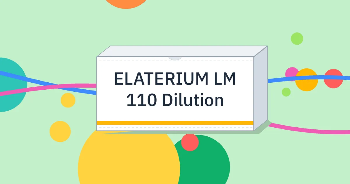 Symbolbild: Packung mit der Aufschrift ELATERIUM LM 110 Dilution (PZN 13470569) – Verfügbarkeit und Bezug in Apotheken in Frankfurt am Main