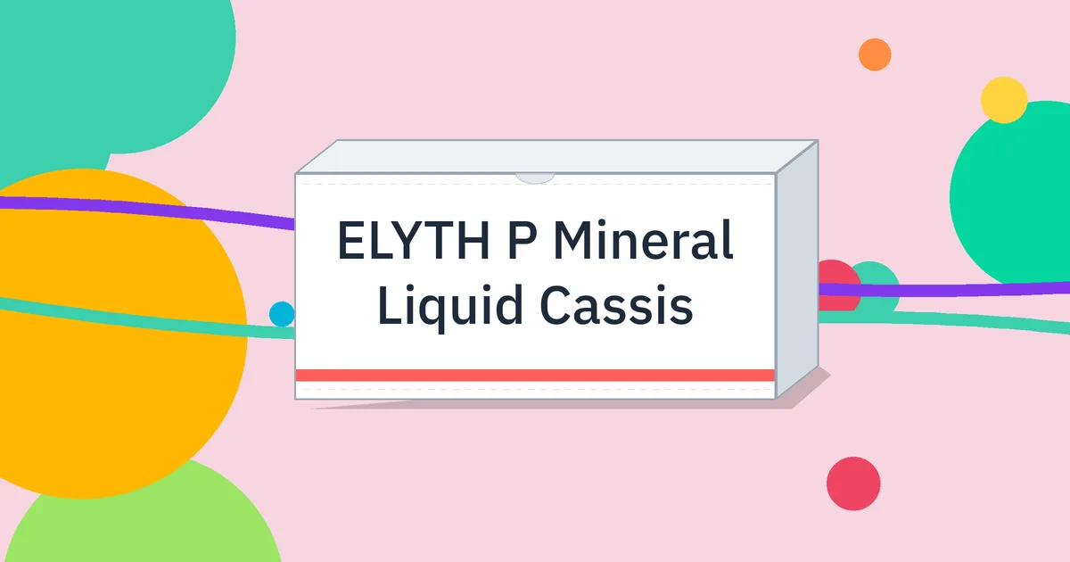 Symbolbild: Packung mit der Aufschrift ELYTH P Mineral Liquid Cassis (PZN 03291073) – Verfügbarkeit und Bezug in Apotheken in Frankfurt am Main
