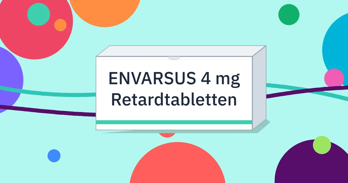 Symbolbild: Packung mit der Aufschrift ENVARSUS 4 mg Retardtabletten (PZN 16656754) – Verfügbarkeit und Bezug in Apotheken in Frankfurt am Main