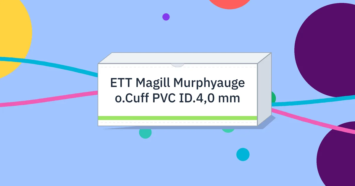 Symbolbild: Packung mit der Aufschrift ETT Magill Murphyauge o.Cuff PVC ID.4,0 mm (PZN 19120557) – Verfügbarkeit und Bezug in Apotheken in Frankfurt am Main