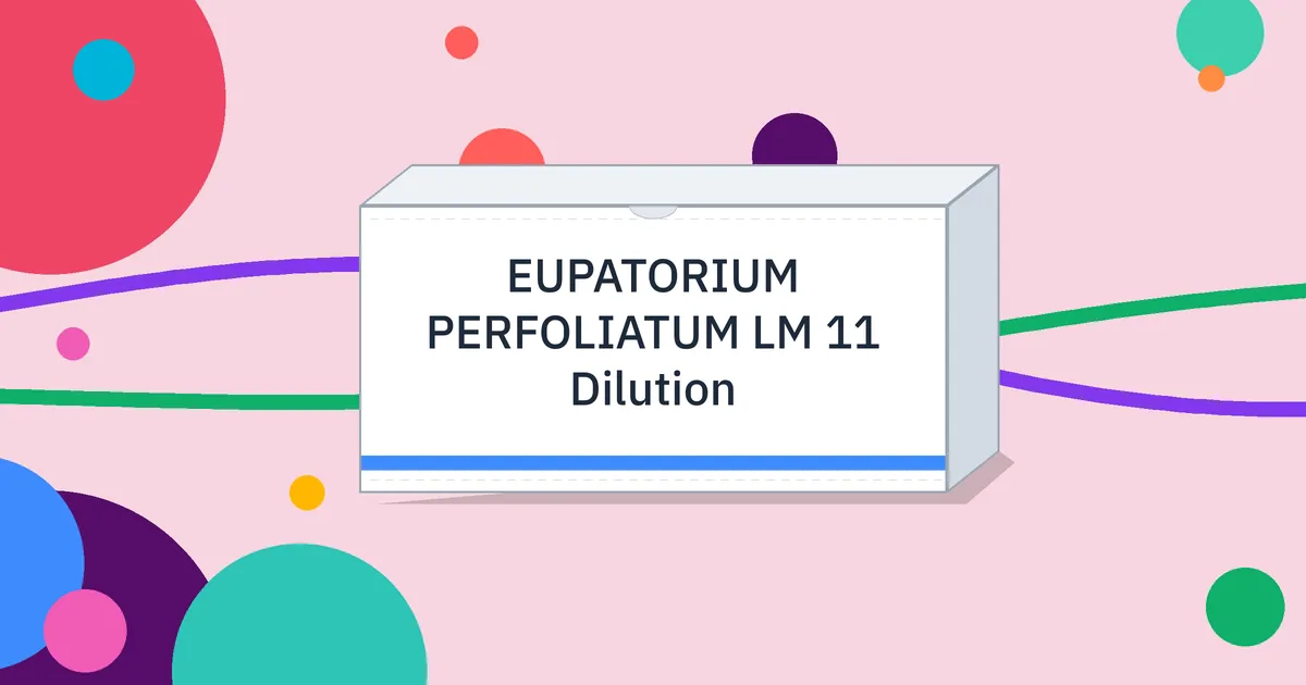 Symbolbild: Packung mit der Aufschrift EUPATORIUM PERFOLIATUM LM 11 Dilution (PZN 12846216) – Verfügbarkeit und Bezug in Apotheken in Frankfurt am Main