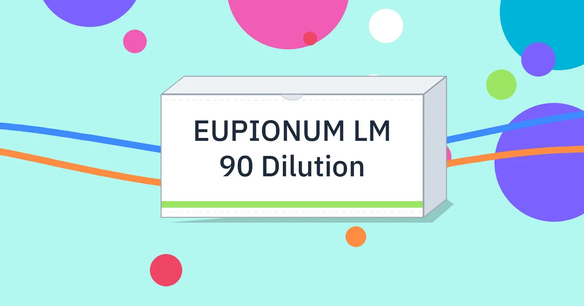 Symbolbild: Packung mit der Aufschrift EUPIONUM LM 90 Dilution (PZN 13483974) – Verfügbarkeit und Bezug in Apotheken in Frankfurt am Main