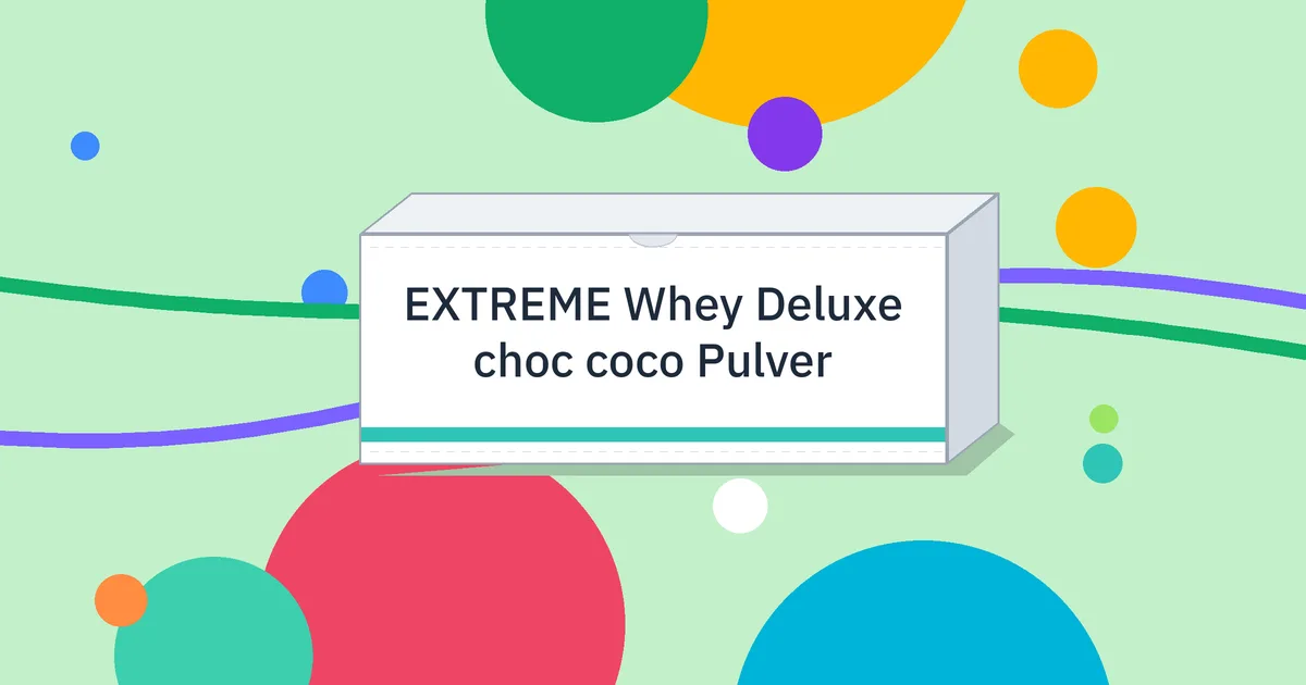 Symbolbild: Packung mit der Aufschrift EXTREME Whey Deluxe choc coco Pulver (PZN 09335937) – Verfügbarkeit und Bezug in Apotheken in Frankfurt am Main