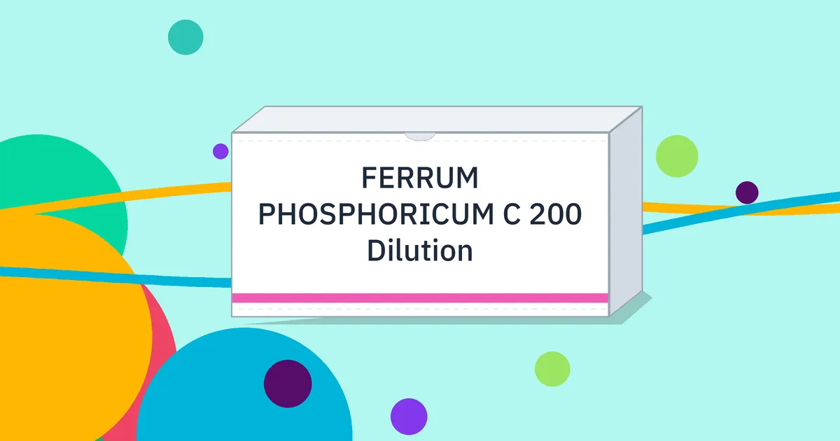 Symbolbild: Packung mit der Aufschrift FERRUM PHOSPHORICUM C 200 Dilution (PZN 07167944) – Verfügbarkeit und Bezug in Apotheken in Frankfurt am Main