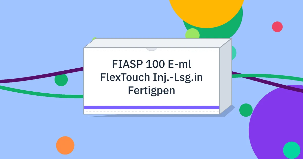 Symbolbild: Packung mit der Aufschrift FIASP 100 E-ml FlexTouch Inj.-Lsg.in Fertigpen (PZN 13830016) – Verfügbarkeit und Bezug in Apotheken in Frankfurt am Main