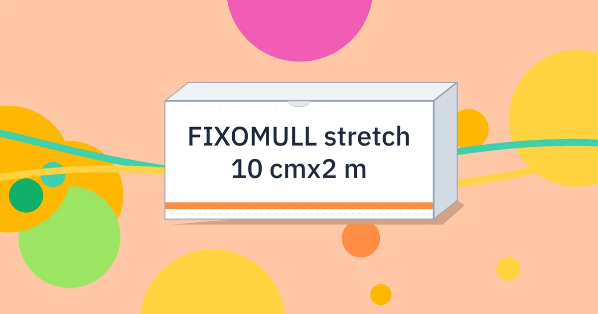 Symbolbild: Packung mit der Aufschrift FIXOMULL stretch 10 cmx2 m (PZN 17507884) – Verfügbarkeit und Bezug in Apotheken in Frankfurt am Main