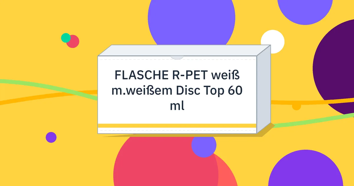 Symbolbild: Packung mit der Aufschrift FLASCHE R-PET weiß m.weißem Disc Top 60 ml (PZN 16681315) – Verfügbarkeit und Bezug in Apotheken in Frankfurt am Main