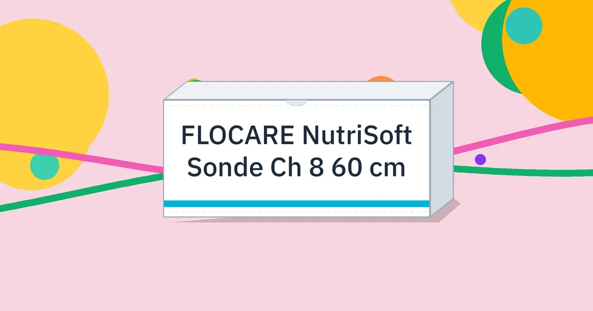 Symbolbild: Packung mit der Aufschrift FLOCARE NutriSoft Sonde Ch 8 60 cm (PZN 08626087) – Verfügbarkeit und Bezug in Apotheken in Frankfurt am Main