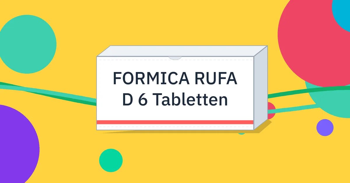 Symbolbild: Packung mit der Aufschrift FORMICA RUFA D 6 Tabletten (PZN 02630610) – Verfügbarkeit und Bezug in Apotheken in Frankfurt am Main