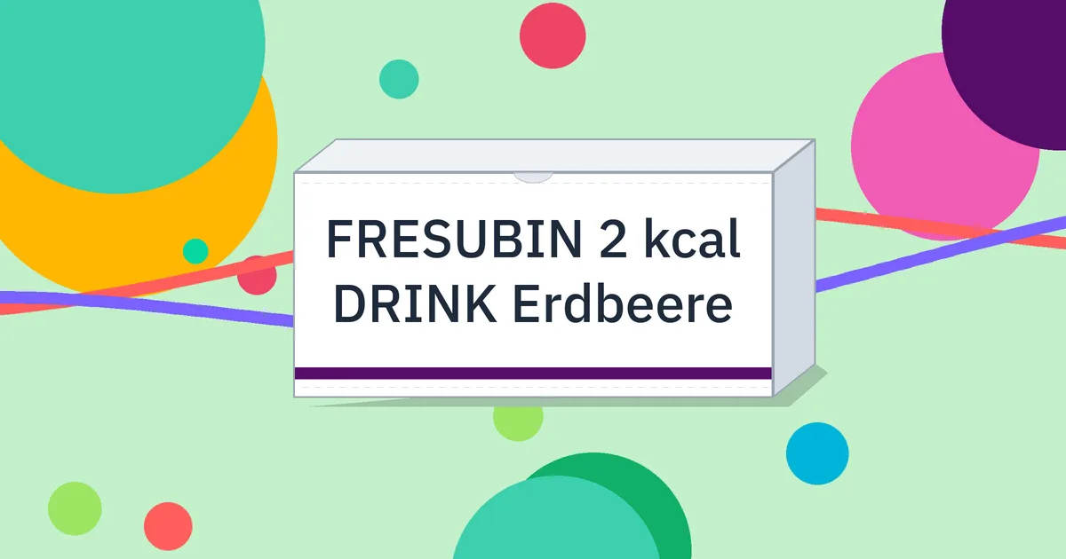 Symbolbild: Packung mit der Aufschrift FRESUBIN 2 kcal DRINK Erdbeere (PZN 20833297) – Verfügbarkeit und Bezug in Apotheken in Frankfurt am Main