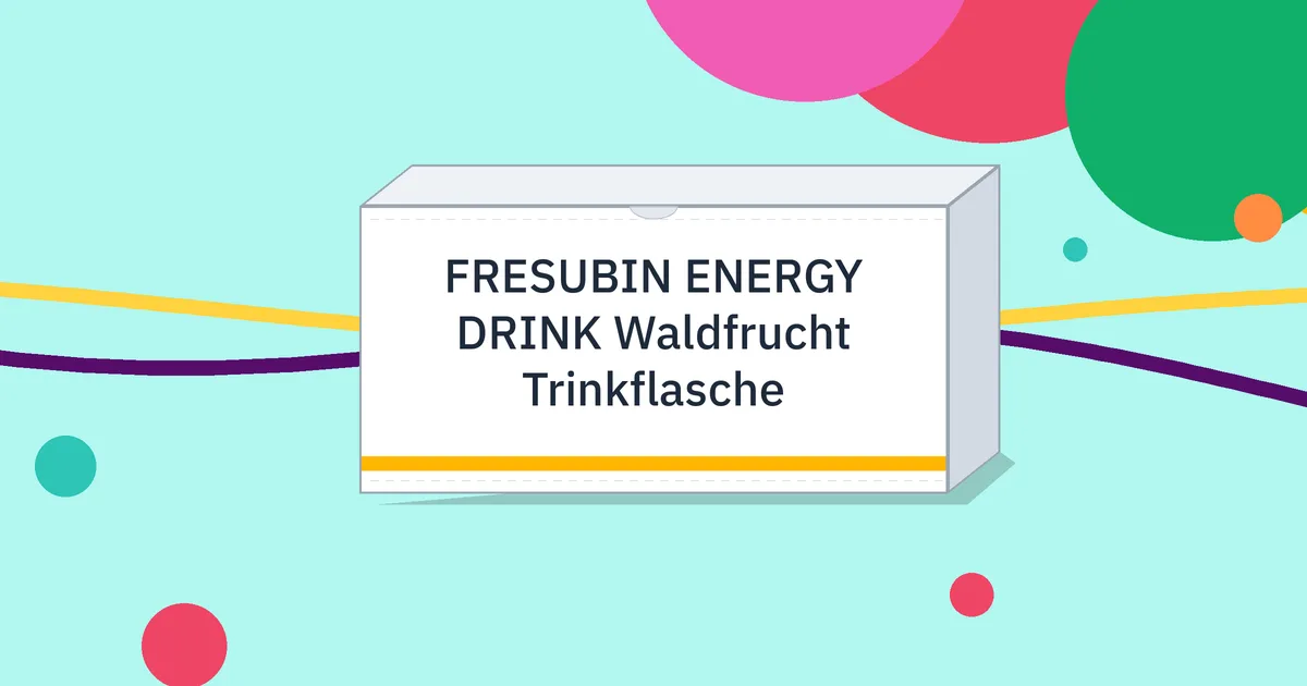 Symbolbild: Packung mit der Aufschrift FRESUBIN ENERGY DRINK Waldfrucht Trinkflasche (PZN 20191031) – Verfügbarkeit und Bezug in Apotheken in Frankfurt am Main