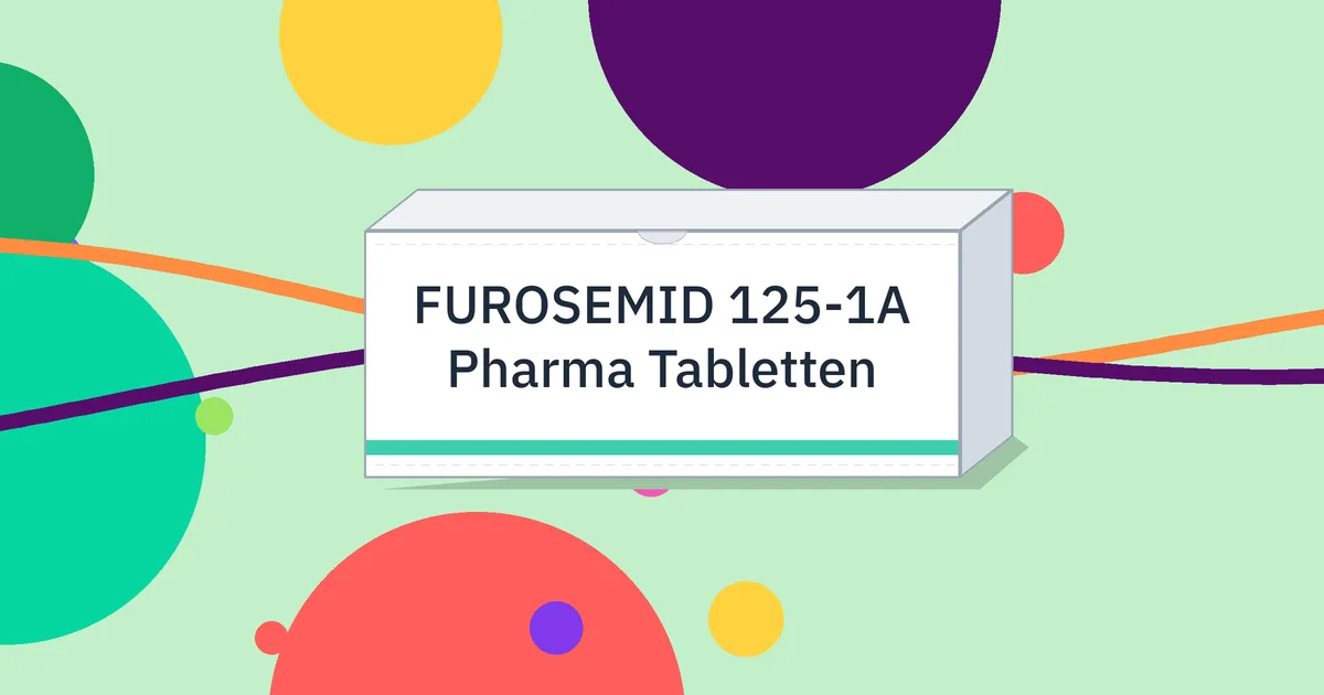 Symbolbild: Packung mit der Aufschrift FUROSEMID 125-1A Pharma Tabletten (PZN 00036363) – Verfügbarkeit und Bezug in Apotheken in Frankfurt am Main