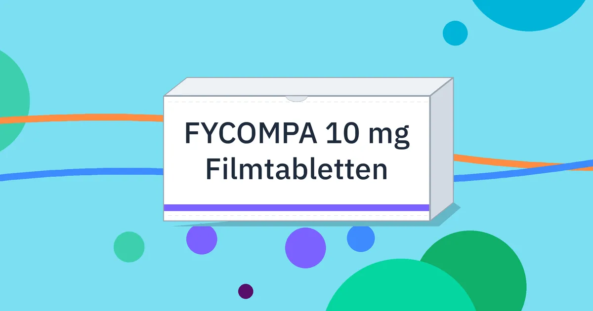 Symbolbild: Packung mit der Aufschrift FYCOMPA 10 mg Filmtabletten (PZN 10709716) – Verfügbarkeit und Bezug in Apotheken in Frankfurt am Main