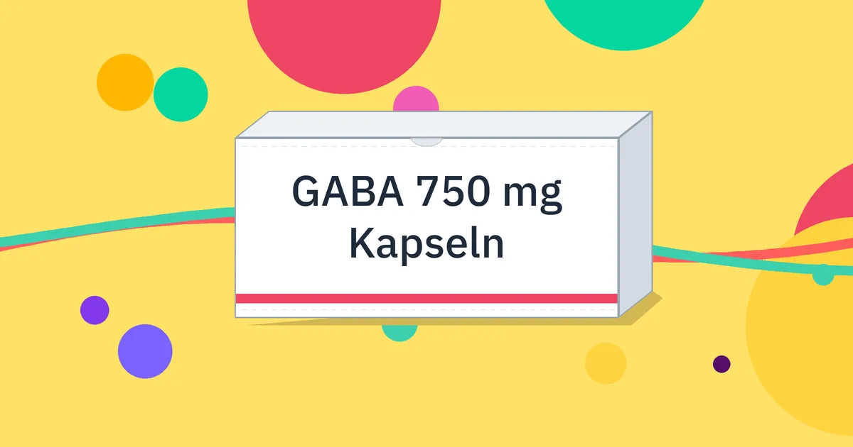 Symbolbild: Packung mit der Aufschrift GABA 750 mg Kapseln (PZN 14307831) – Verfügbarkeit und Bezug in Apotheken in Frankfurt am Main