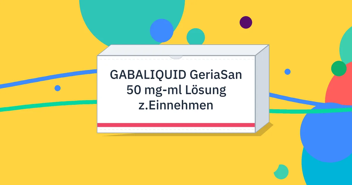 Symbolbild: Packung mit der Aufschrift GABALIQUID GeriaSan 50 mg-ml Lösung z.Einnehmen (PZN 11090880) – Verfügbarkeit und Bezug in Apotheken in Frankfurt am Main