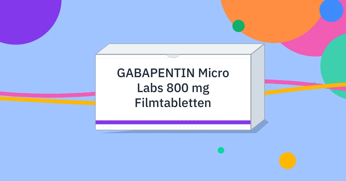 Symbolbild: Packung mit der Aufschrift GABAPENTIN Micro Labs 800 mg Filmtabletten (PZN 10517187) – Verfügbarkeit und Bezug in Apotheken in Frankfurt am Main