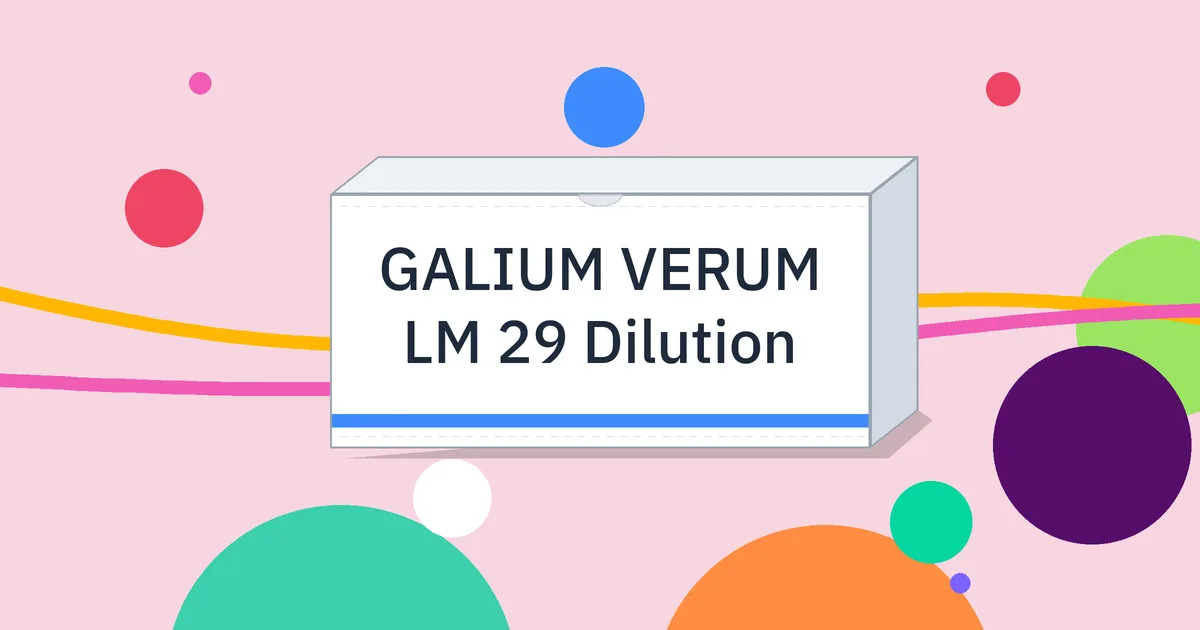Symbolbild: Packung mit der Aufschrift GALIUM VERUM LM 29 Dilution (PZN 13497806) – Verfügbarkeit und Bezug in Apotheken in Frankfurt am Main