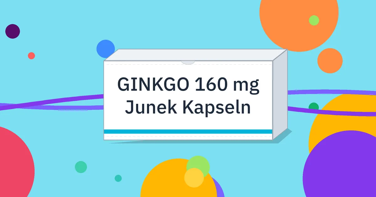 Symbolbild: Packung mit der Aufschrift GINKGO 160 mg Junek Kapseln (PZN 01644188) – Verfügbarkeit und Bezug in Apotheken in Frankfurt am Main