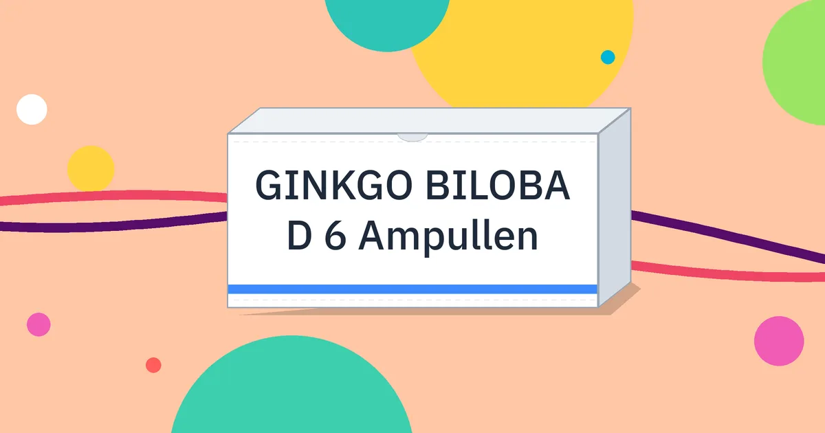 Symbolbild: Packung mit der Aufschrift GINKGO BILOBA D 6 Ampullen (PZN 11706128) – Verfügbarkeit und Bezug in Apotheken in Frankfurt am Main