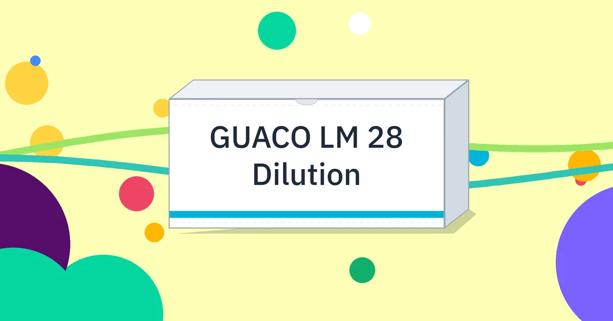 Symbolbild: Packung mit der Aufschrift GUACO LM 28 Dilution (PZN 13548142) – Verfügbarkeit und Bezug in Apotheken in Frankfurt am Main