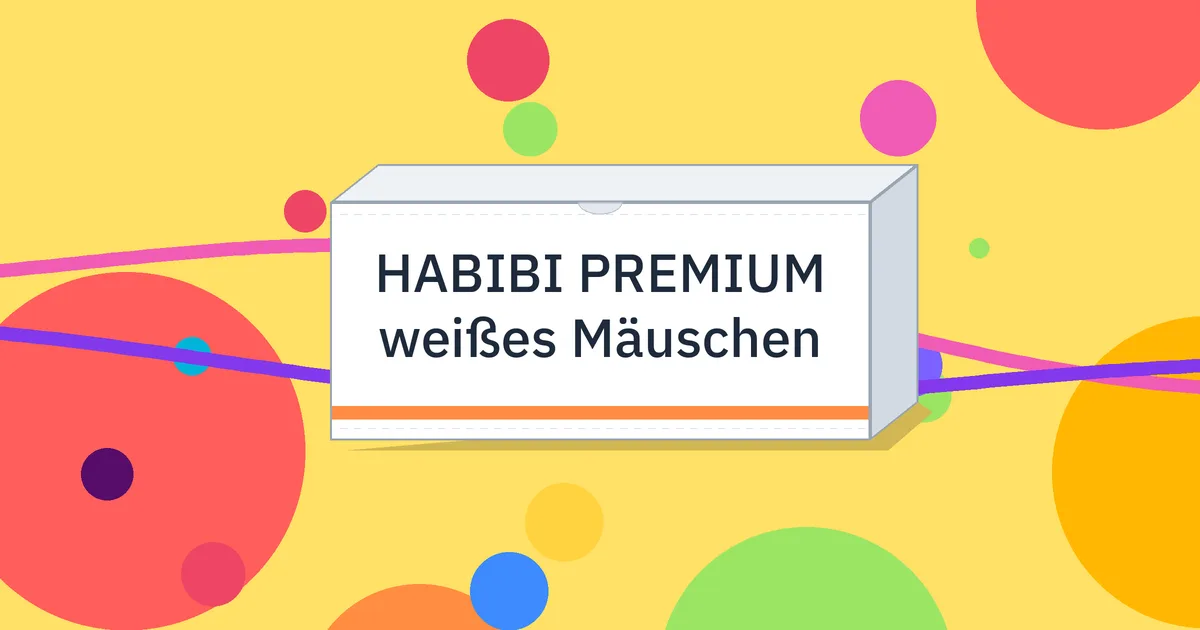 Symbolbild: Packung mit der Aufschrift HABIBI PREMIUM weißes Mäuschen (PZN 18749170) – Verfügbarkeit und Bezug in Apotheken in Frankfurt am Main