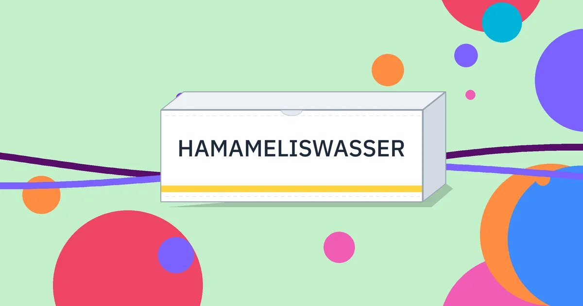 Symbolbild: Packung mit der Aufschrift HAMAMELISWASSER (PZN 02560559) – Verfügbarkeit und Bezug in Apotheken in Frankfurt am Main