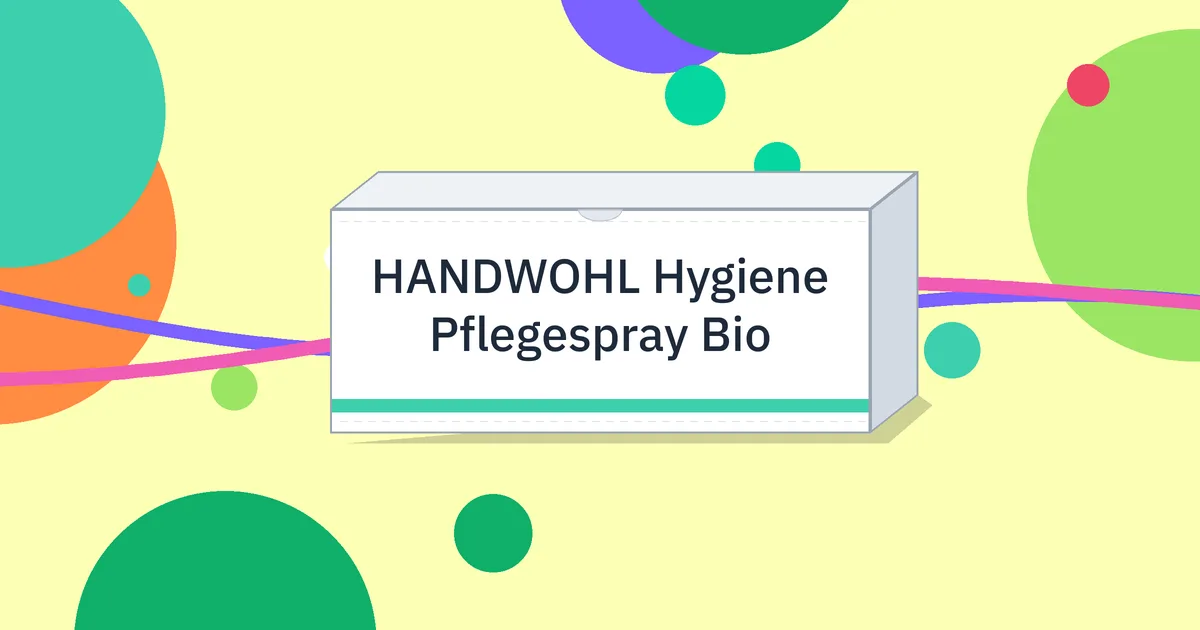 Symbolbild: Packung mit der Aufschrift HANDWOHL Hygiene Pflegespray Bio (PZN 16618943) – Verfügbarkeit und Bezug in Apotheken in Frankfurt am Main